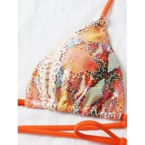 Swim | Snakeskin Ring Linked Halter Tie Side Bikini Swimsuit | Poshmark